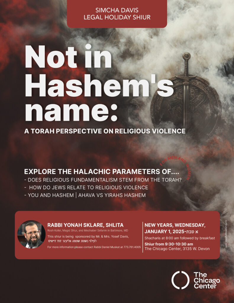 Not in Hashem’s Name. A Torah Perspective on Religious Violence – The ...